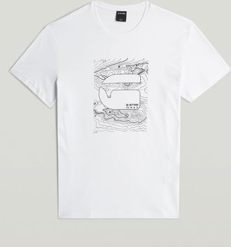 G-Star Graphic Logo T-Shirt - Wei&szlig; - Herren