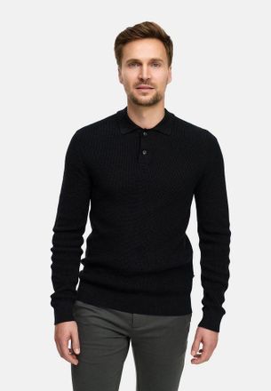 JEFF Strickpullover Herren JFTristan polo Pullover Herrenpullover mit Polokragen und Knopfleiste