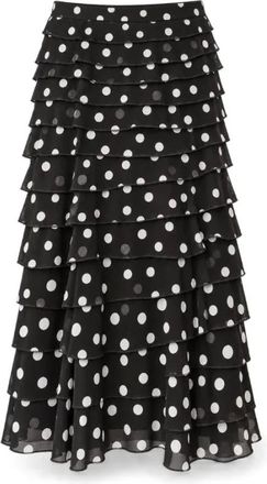 Saloni Jupe Niki - Polka Scatter - Femme - Jupes - Noir - Taille: 42 FR
