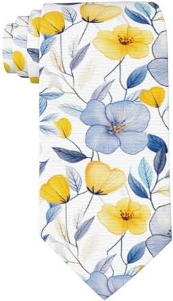 Generic Lignes De Crayon Fleurs Cravate Polyvalente Cravate Homme Décontractée Cravates Hommes Pour Fêtes Mariages Entreprise