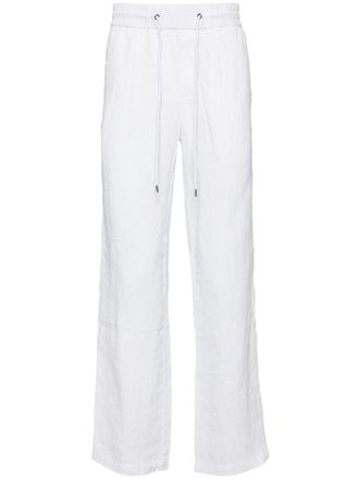 James Perse pantalon en lin à lien de resserrage - Blanc