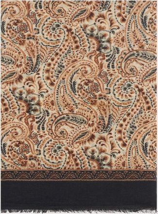 Gerard Darel Echarpe à motifs indiens en laine - RAPHAELA - Naturel