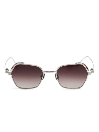 Matsuda lunettes de soleil &agrave; monture carr&eacute;e - Blanc