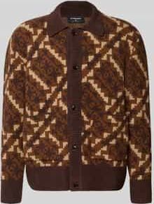 Strellson Loose Fit Strickjacke aus Baumwoll-Mix mit Woll-Anteil Modell Bosse