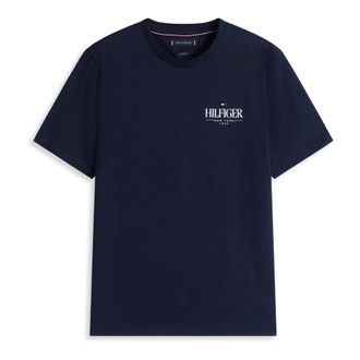 Tommy Hilfiger Homme, Tops, Bleu, Taille: S Logo Crew Neck T-Shirt