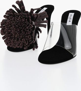 Alaia Velour Mules with 10cm Heel Alaia
