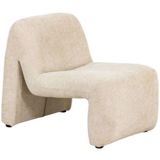 Made In Meubles Fauteuil en tissu &eacute;cru Ludovic