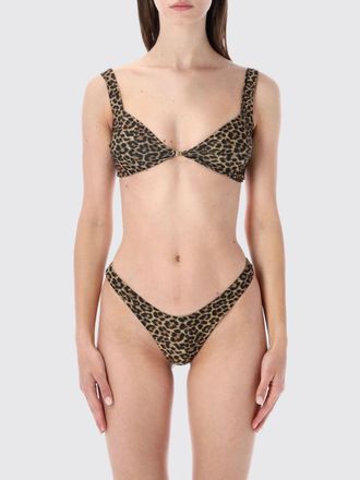 Matine&eacute; Haut de bikini triangle &agrave; imprim&eacute; animalier avec encolure en V