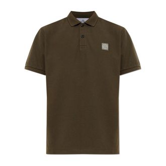 Stone Island Homme, Tops, Vert, Taille: XL Polo Logo
