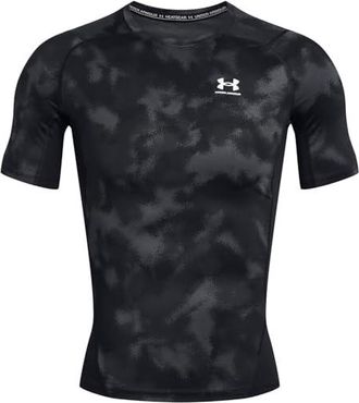 Under Armour Haut à Manches Courtes HeatGear pour Homme, Noir/Blanc, XL