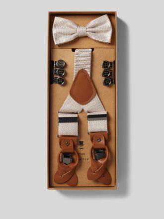 Prince Bowtie Fliege mit Hosentr&auml;gern im Set aus reiner Seide