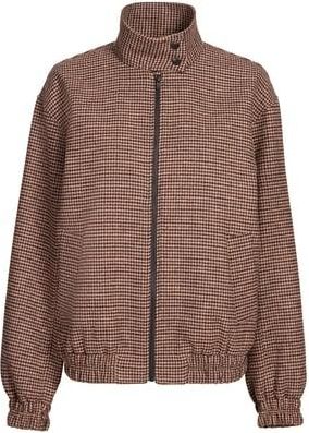 Saison 1865 Veste imprimé pied de poule en laine mélangée