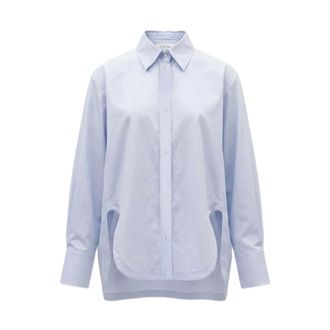 Sportmax Femme, Blouses et Chemises, Bleu, Taille: 34 FR Camicia Ovest