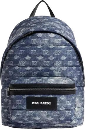 Dsquared2 Zaino D2 Monogram - Homme - Sacs - Bleu - Taille: ONE Size