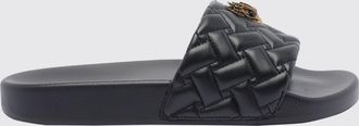 Kurt Geiger Gesteppte Slides aus Kunstleder mit Logo-Applikation