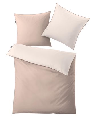 Kleine Wolke 6320271954 Bettw&auml;sche Linda, Ma&szlig;e: 155 x 220 cm und 80 x 80 cm, Farbe: Taupe