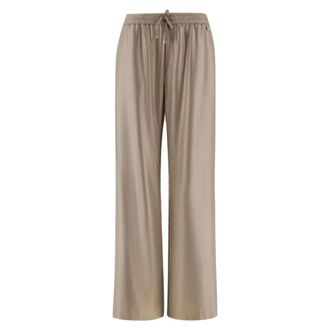 Herno Metallic-Flanellhose mit elastischem Bund - - Trousers - Damen - Beige - L