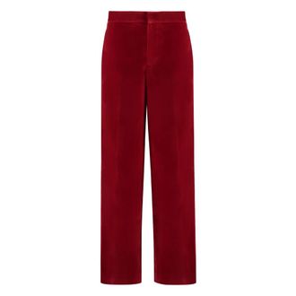 J.W.Anderson Samt-Hose mit seitlichen Satin-Streifen - - Trousers - Damen - Rot - XS