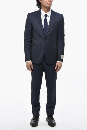 Corneliani CC COLLECTION 3-Teiliger Anzug Aus Schurwolle Mit Spitzrevers Corneliani