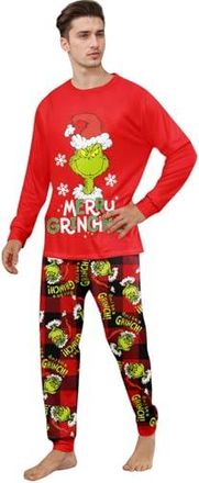 Generic Le Grinch Pyjama Noel Famille De Grinch Ensemble Homme Garcon Vetement Adulte Enfant Deguisement Noël Hiver Chaud Et Doux Bebe Assorti Ensembles Femme