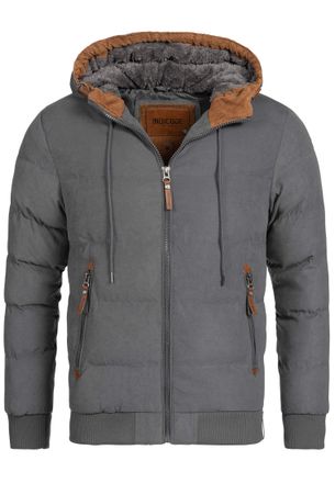 Indicode Herren Adeline Winterjacke m. Kapuze (Teddyfutter) |Steppjacke Herrenjacke Dk Grey, XXL
