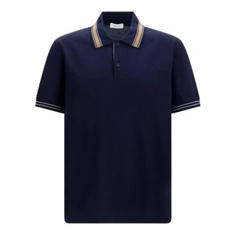 Ferragamo Polo en coton piqu&eacute; - Homme - Tops - Bleu - Taille: S