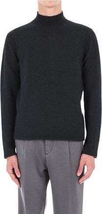 Roberto Collina Pull col montant en laine et poil de chameau - Homme - Pulls - Noir - Taille: L