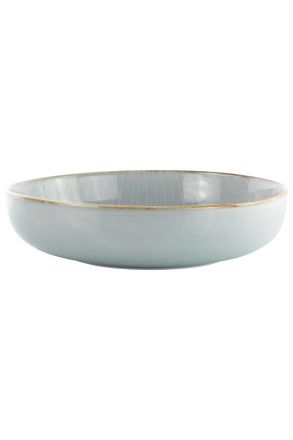 Landscape Suppenteller Bergen, Grau, Keramik, Streifen, rund, Lfgb, Handmade Quality, Essen & Trinken, Geschirr, Teller, Suppenteller