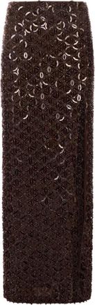 P.A.R.O.S.H. P.a.r.o.s.h., Femme, Jupes, Brun, Taille: 38 FR Maxi Skirt