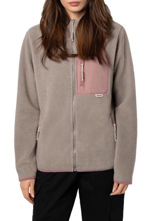 Sublevel Damen Fleecejacke mit Brusttasche - Bequeme &Uuml;bergangsjacke mit Kapuze in Verschiedenen Farben, Ideal f&uuml;r Outdoor-Aktivit&auml;ten beige XXL