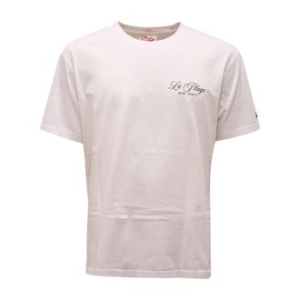 MC2 Saint Barth Portland La Plage T-Shirt - - Tops - Herren - Wei&szlig; - L