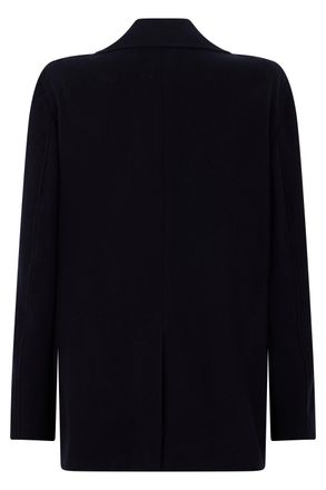 Canali Mens Coat Double-Breasted Wool Blue