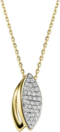 Fascination by Ellen K Halskette 375 Gold zweifarbig mit 40x Zirkonia wei&szlig;