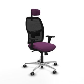 Piqueras y Crespo Home Office Alfera Stuhl mit 2D-Armlehnen, h&ouml;henverstellbarer Lendenwirbelst&uuml;tze und h&ouml;henverstellbarem Kopfteil, h&ouml;henverstellbar und neigbar, ausges