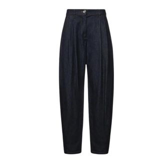 Genny Tapered Hosen - - Trousers - Damen - Blau - S