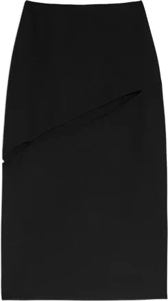 Jil Sander Femme, Jupes, Noir, Taille: 42 FR Jupe Midi Coupe Droite