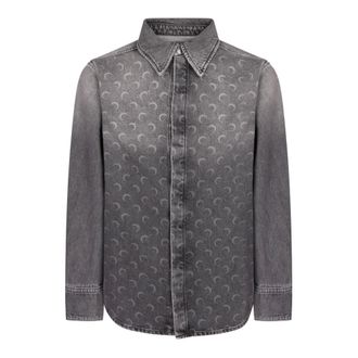 Marine Serre Herren, Shirts, Grau, SGr&ouml;&szlig;e