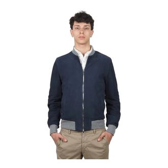 Barba Blaue Wildlederjacke - - Jackets - Herren - Blau - 2XL