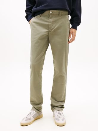 Tommy Jeans Chinohose TOMMY JEANS SCANTON, Herren, Gr. 32, L&auml;nge 30, utility sage, Twill, Obermaterial: 96% Baumwolle, 4% Elasthan, unifarben, slim fit lang, Hose