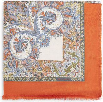 Etro Femme, Accessoires, Multicolore, Taille: ONE Size Floral Jacquard Paisley Shawl
