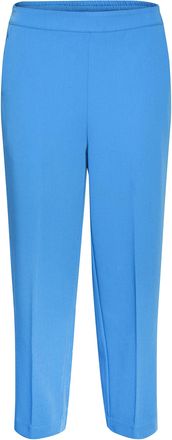 Kaffe Kaffe Damen Kaffe Womens Pants Tailored Cropped Wide Leg Seamline Hose, French Blue, 42