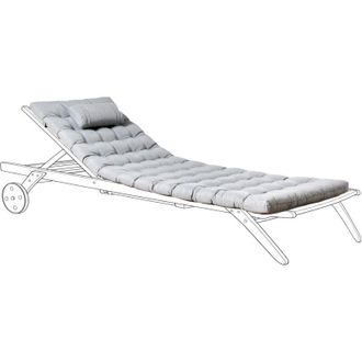 Beliani Liegenauflage CESANA PREMIUM Grau meliert
