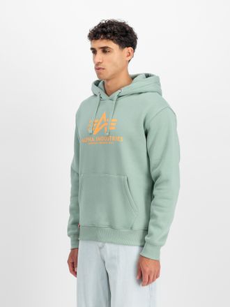 Alpha Industries Kapuzensweatshirt ALPHA INDUSTRIES Basic Hoody, Herren, Gr. XXL, frost gr&uuml;n, angeraute Sweatware, Obermaterial: 80% Baumwolle, 20% Polyester, bedruckt