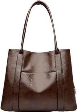 Generic Compatible for les sacs fourre-tout for femmes de grande capacit&eacute;, d&eacute;placements simples &agrave; une seule &eacute;paule, r&eacute;tro(Coffee)