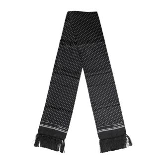 Dolce & Gabbana Gepunktetes Fransenseidenfoulard - - Accessories - Herren - Schwarzk - ONE SIZE