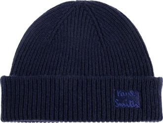 Paul Smith bonnet à logo brodé - Bleu