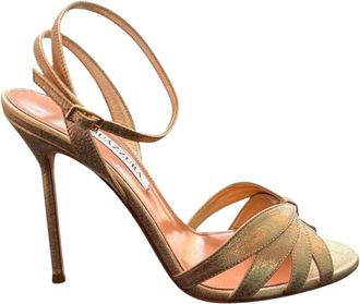 Aquazzura Femme, Chaussures, Beige, Taille: 36 EU High Heel Sandales