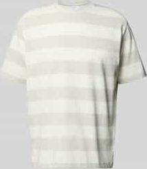 Lindbergh Oversized T-Shirt mit Streifenmuster und Rundhalsausschnitt