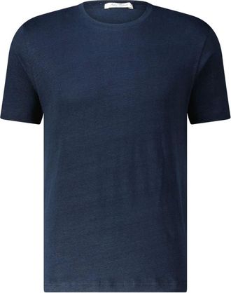 Stefan Brandt Homme, Tops, Bleu, Taille: S T-shirt en lin