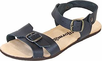 Pantoffelmann Aktiform Sandales romaines I Anthracite I Taille 39 I Confortables sandales pieds nus pour femmes & hommes I Sandales en cuir v&eacute;ritable I Chaussures a